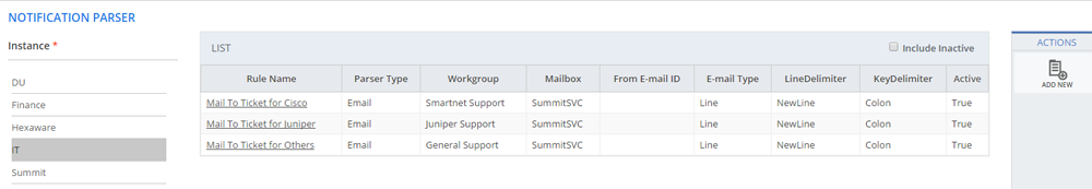 Configuring Notification Parser
